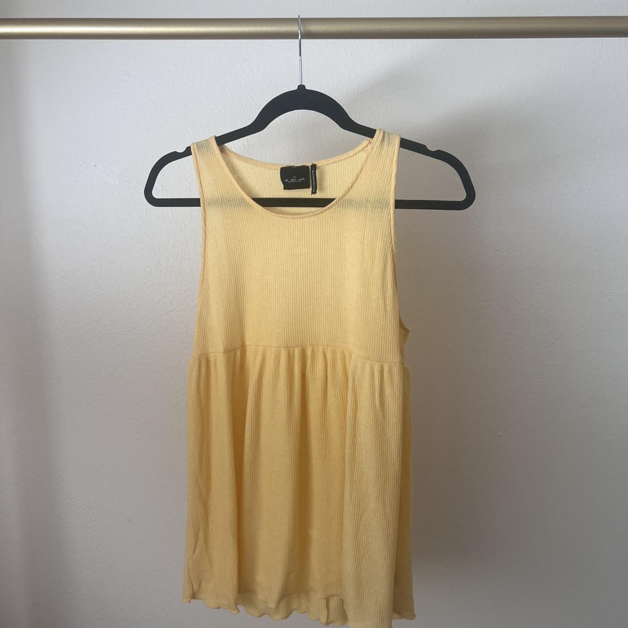 super soft and lightweight pastel yellow top... - Depop