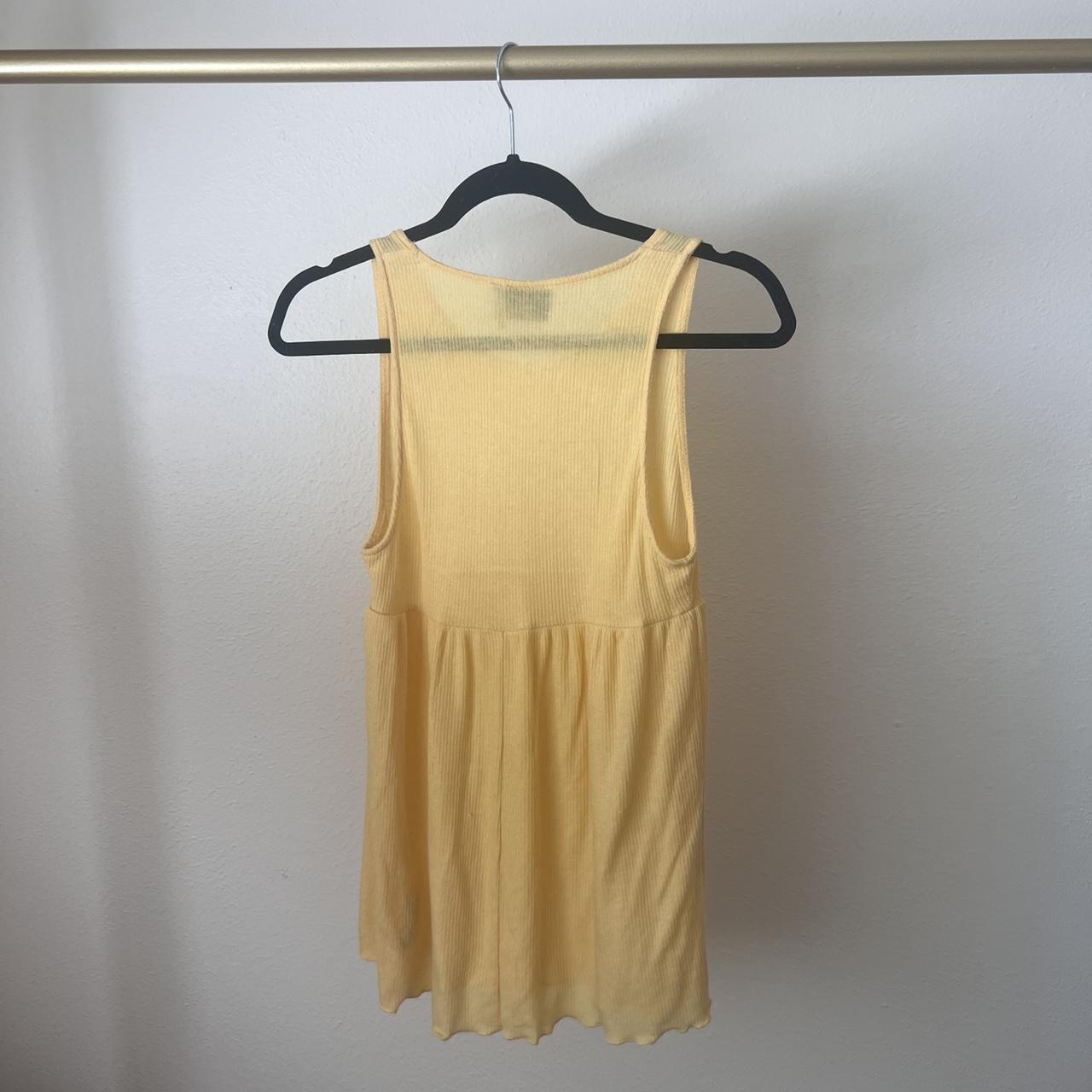 super soft and lightweight pastel yellow top... - Depop