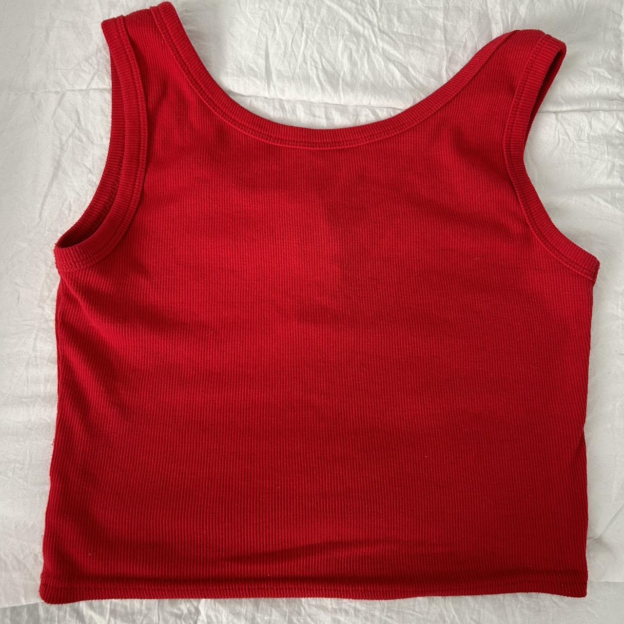 Red Cropped Tank In great condition, has no tags but... | Depop