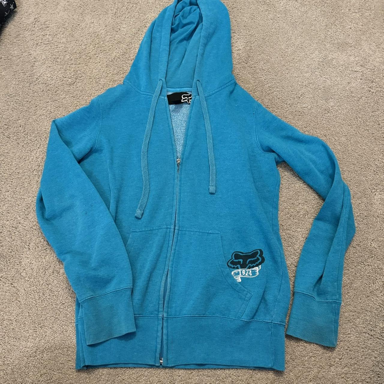 Fox racing jacket with cool graphic. Zipper is bent... - Depop