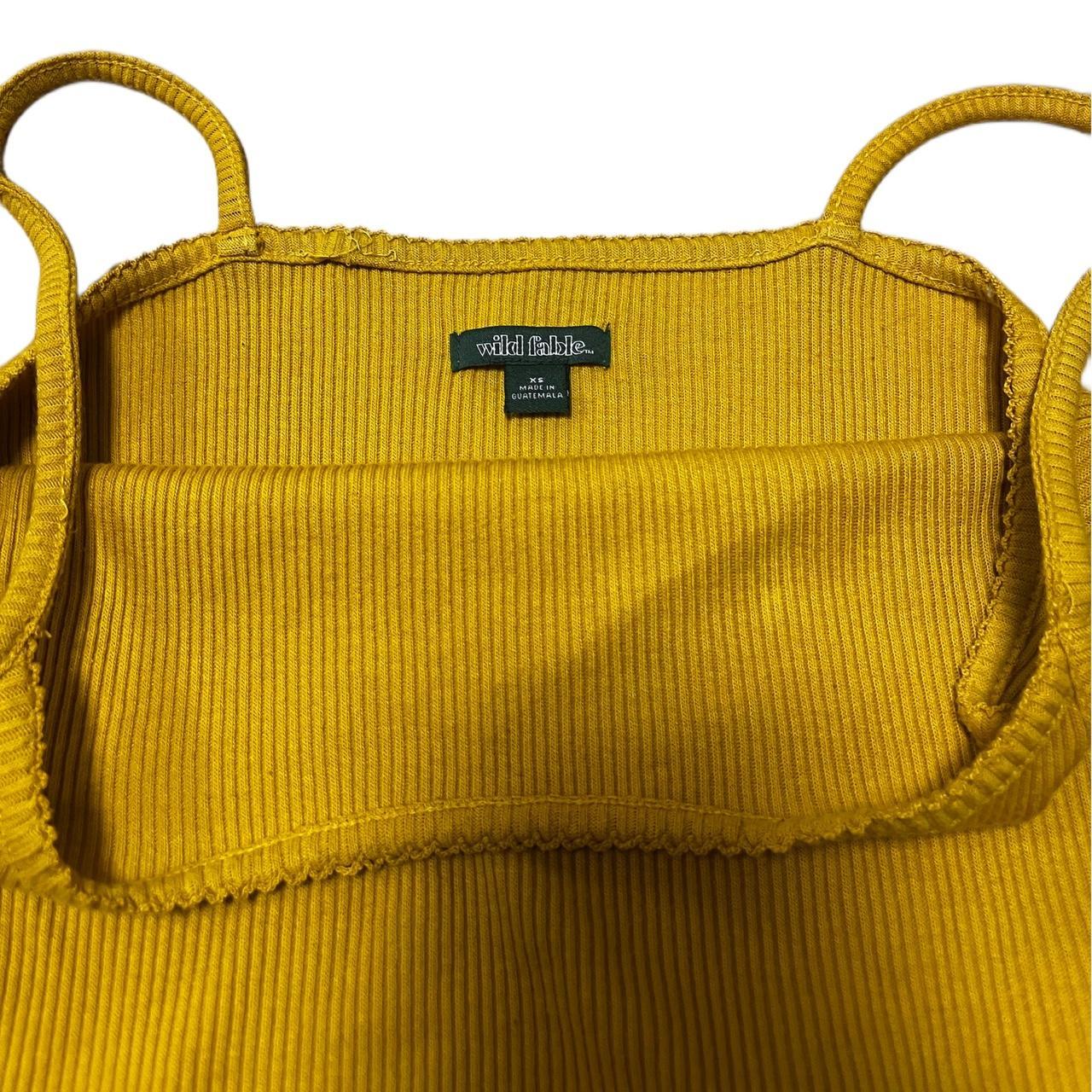 MUSTARD WAFFLE KNIT TANK TAGGED SIZE XS BUT CAN... - Depop