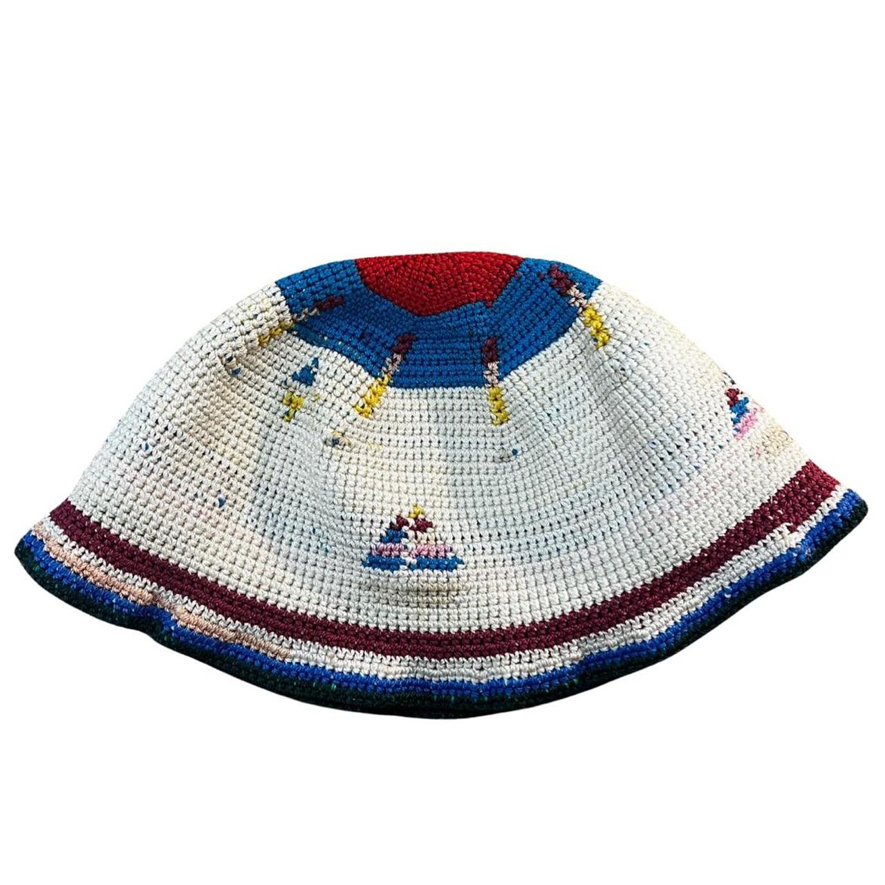 VINTAGE HANDMADE ONE-OF-A-KIND HAT MADE WITH STUDY... - Depop