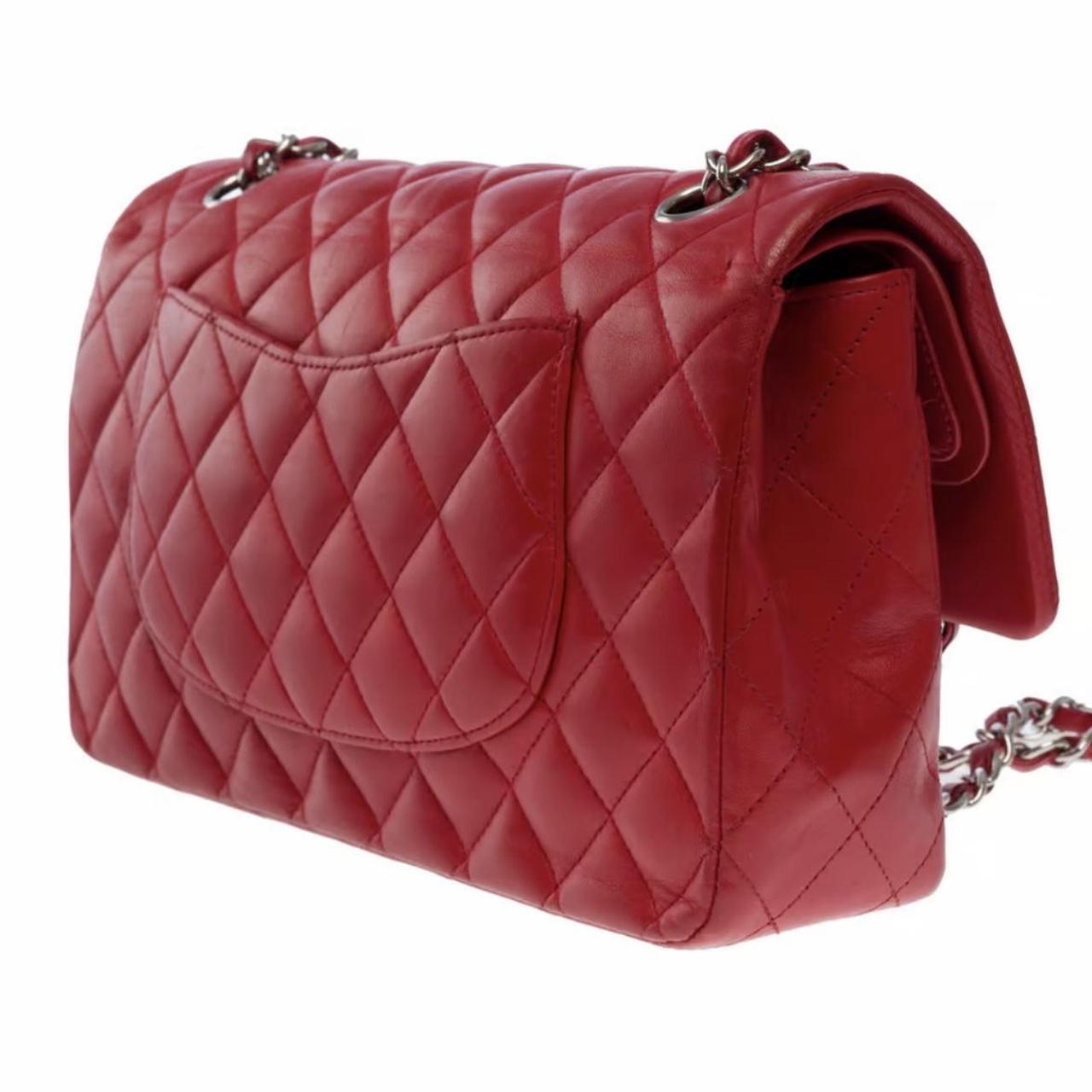 Red Chanel Handbag Leather - Used Excellent Condition - Depop