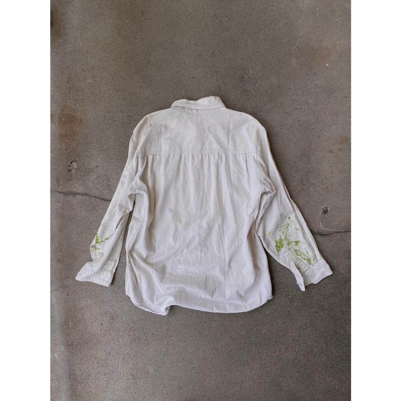 japanese vintage cotton ragged shirts Reworked chest... - Depop