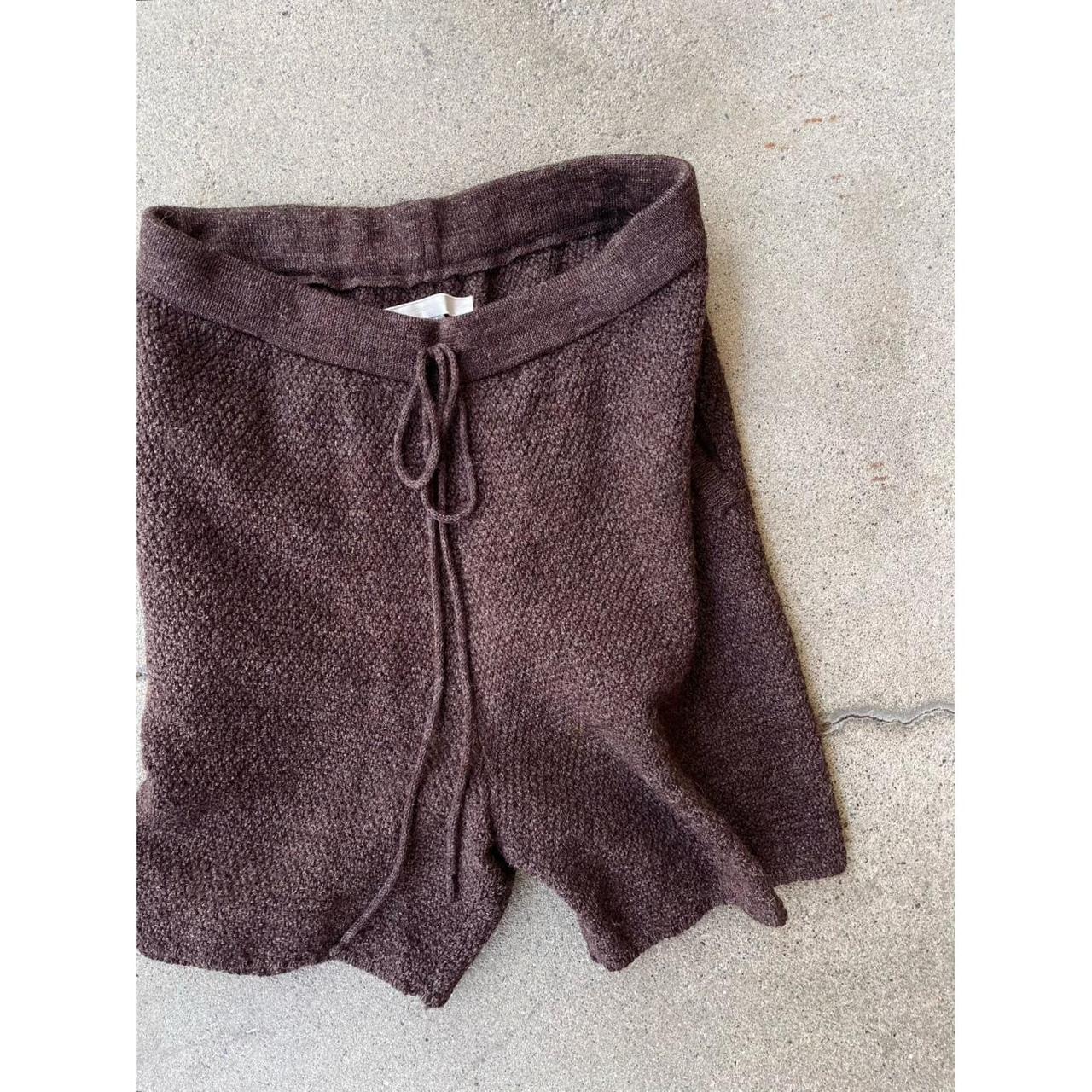 2002aw old NUMBER (N)INE wool knitted boxer pants brown | Depop