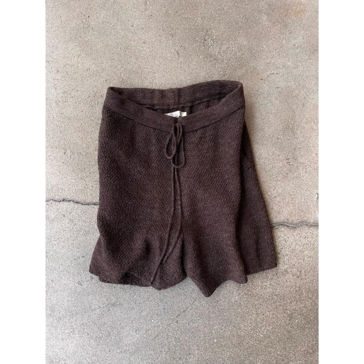 2002aw old NUMBER (N)INE wool knitted boxer pants brown | Depop