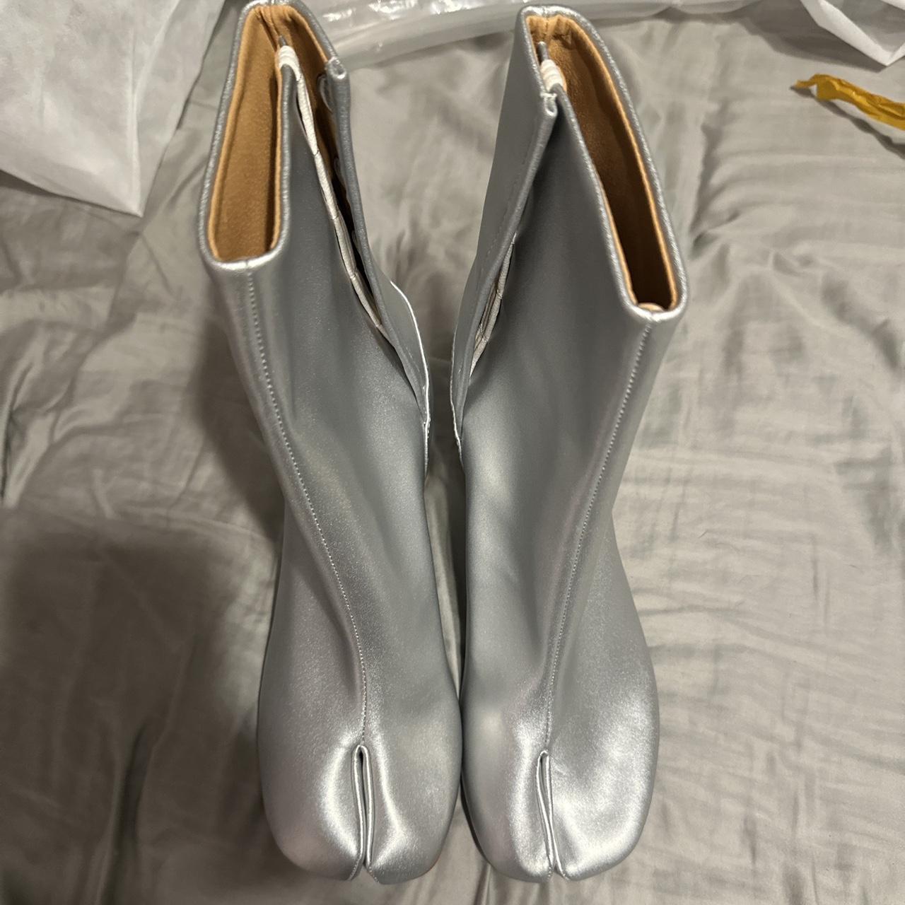 Cute Tabi boots in silver color. I bought them off... - Depop