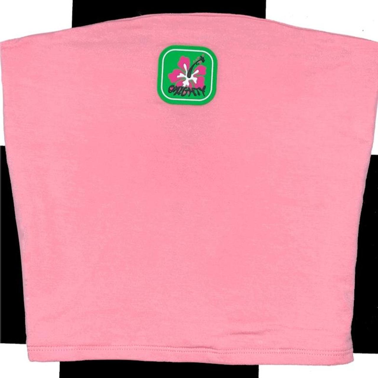 Omighty aloha boob tube in pink, size small, worn... - Depop