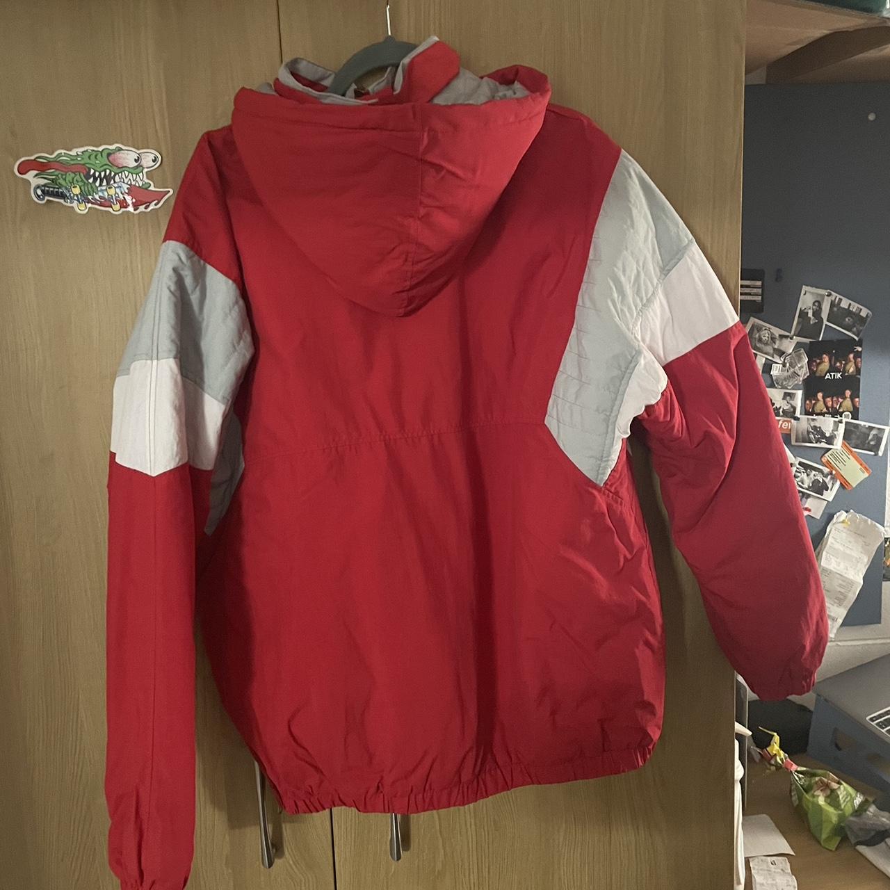 Starter Men's Red and Grey Jacket | Depop