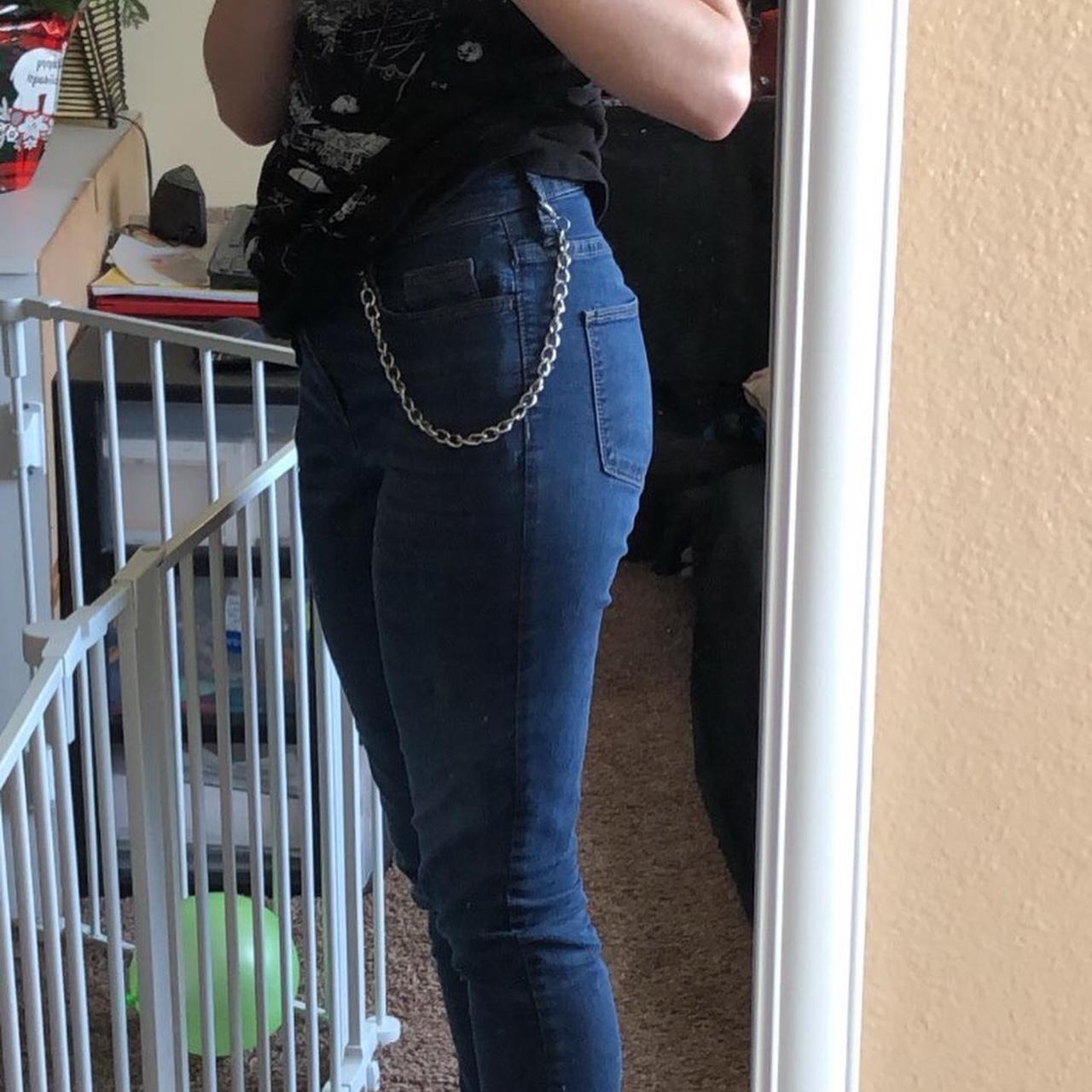 Pants or wallet chain accessories with metal skull... - Depop