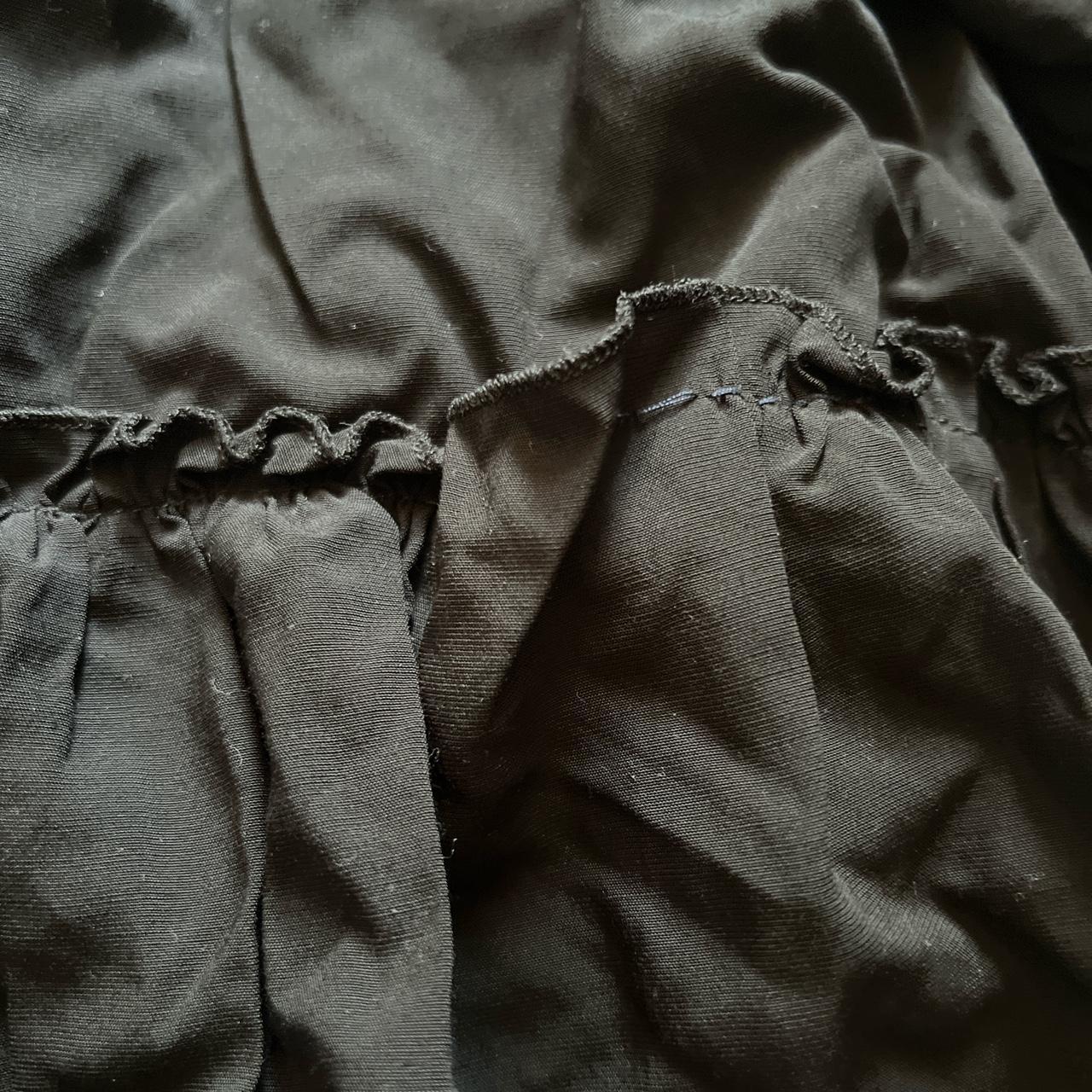 Black Preppy Tiered Ruffle Skirt Love Shack Fancy... - Depop