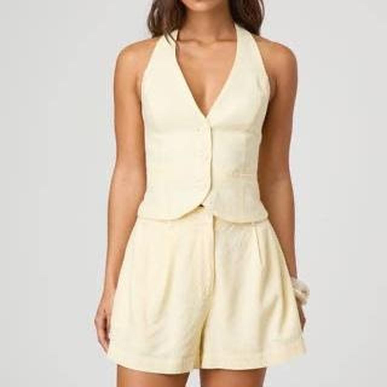 Glassons yellow linen set Brand new without tags Top... | Depop