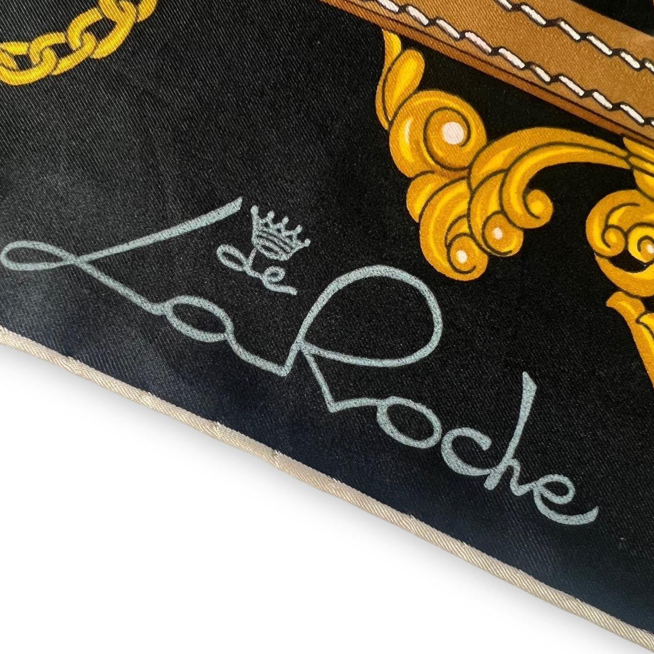 Silk scarf Vintage La Roche square silky scarf -... - Depop