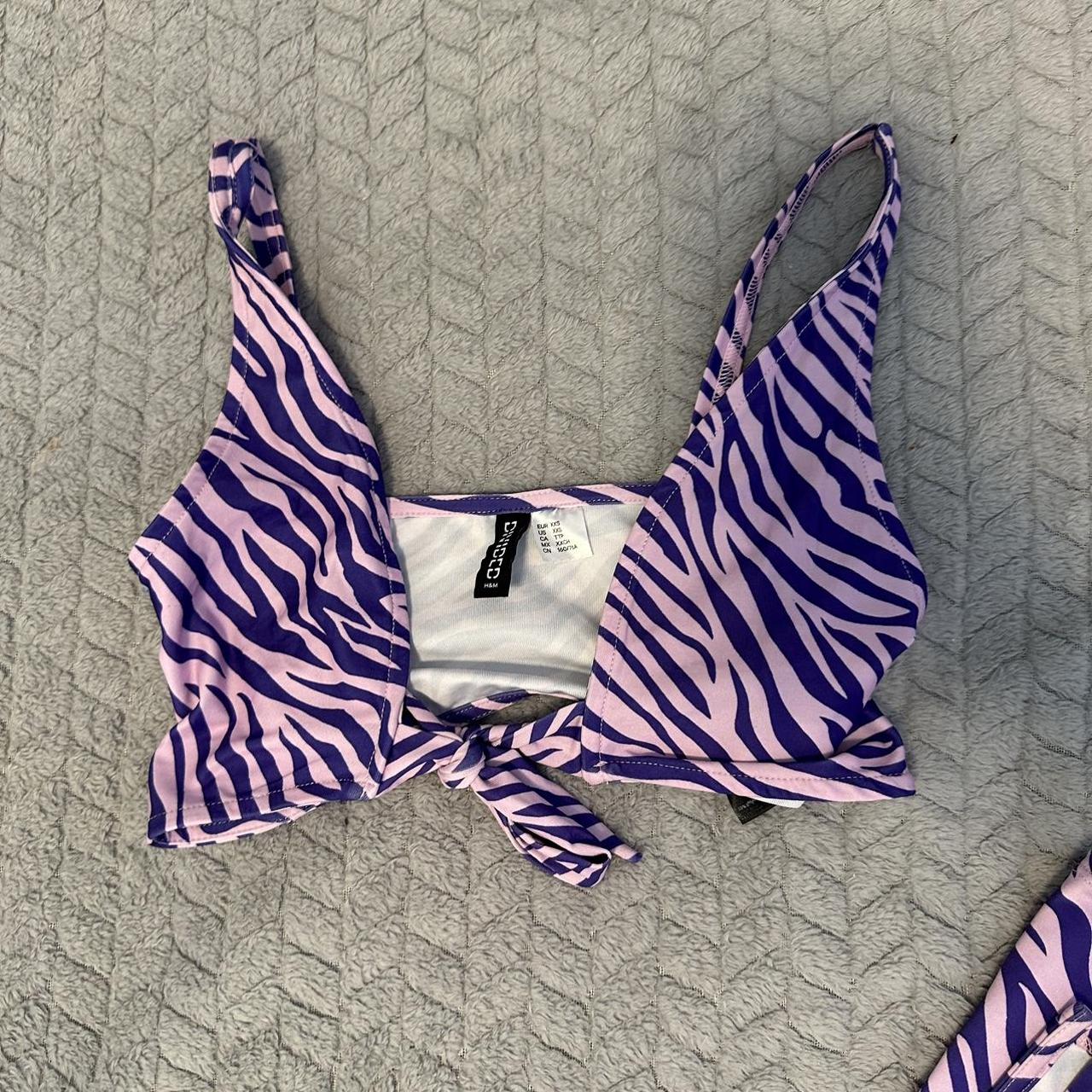 H&M purple zebra print co ord / two piece 🖤 only... - Depop
