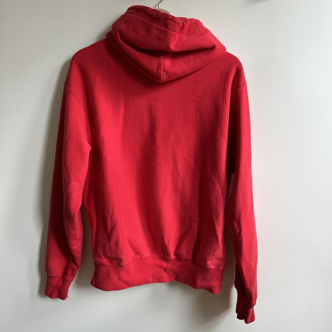 Champion reverse weave zip up hoodie in Medium #red... - Depop