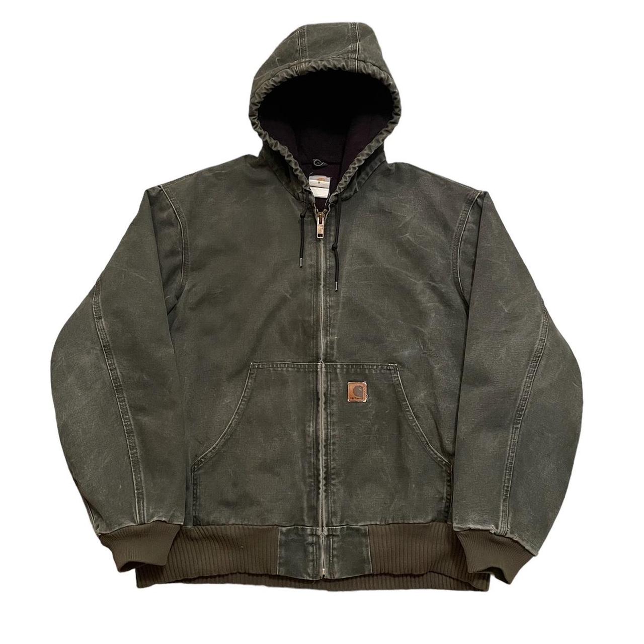 Vintage Forest Green Carhartt Jacket Size XL - Depop