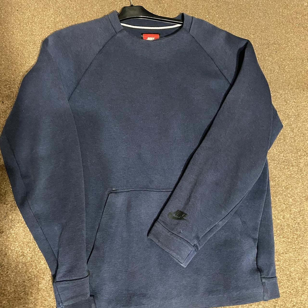 Nike tech fleece navy jumper Size small Still in... - Depop