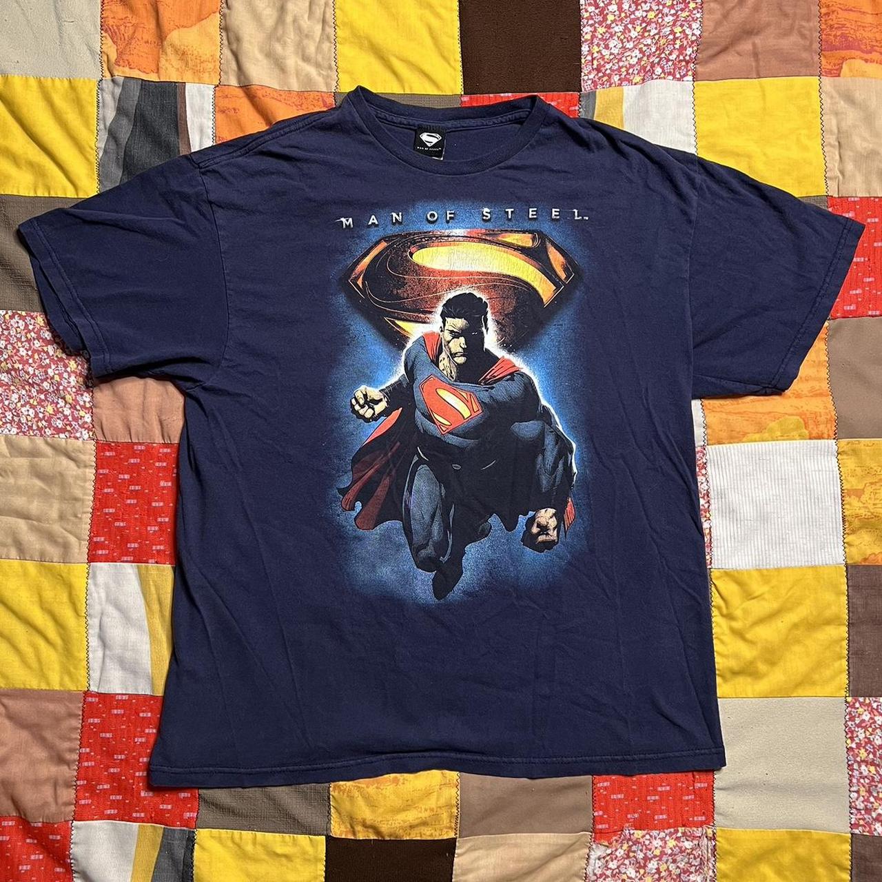 Y2K Man of Steel Superman Graphic Tshirt ***SEE... - Depop