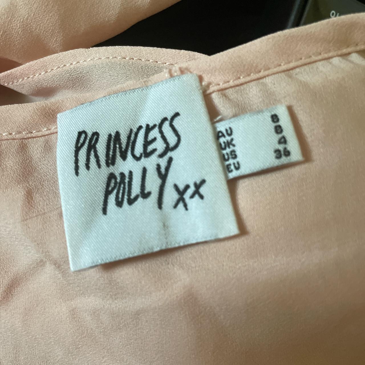 princess polly pink long sleeve. sheer sleeves and... - Depop