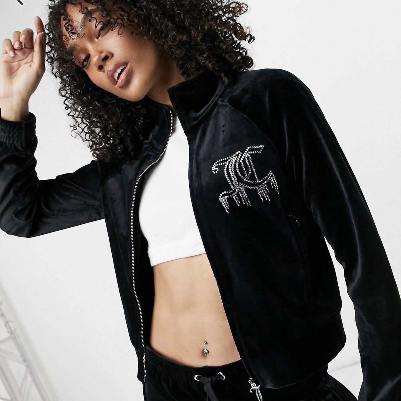 Juicy Couture co-ord velour zip track jacket with... - Depop