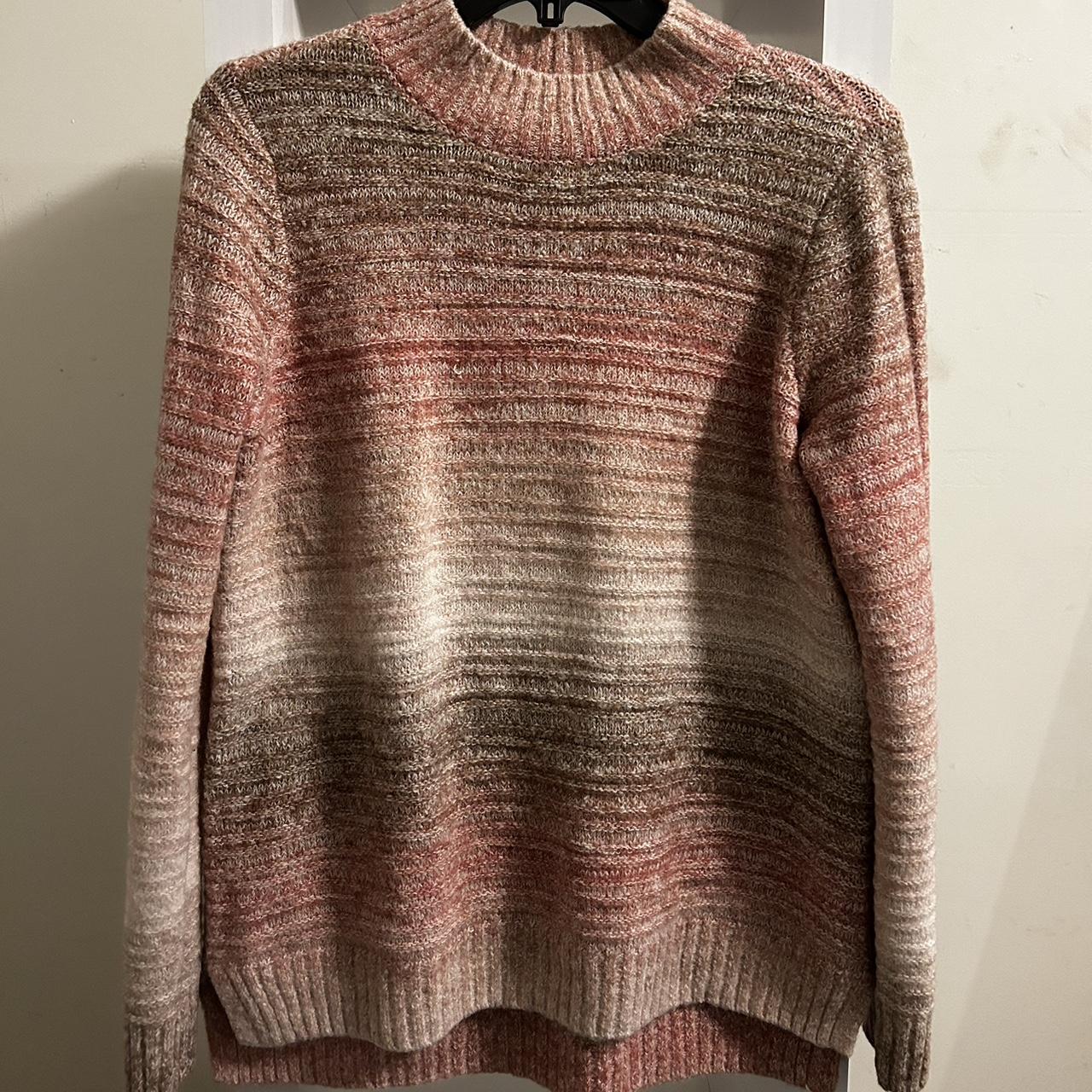 pink gradient sweater, tagged size small would fit... - Depop