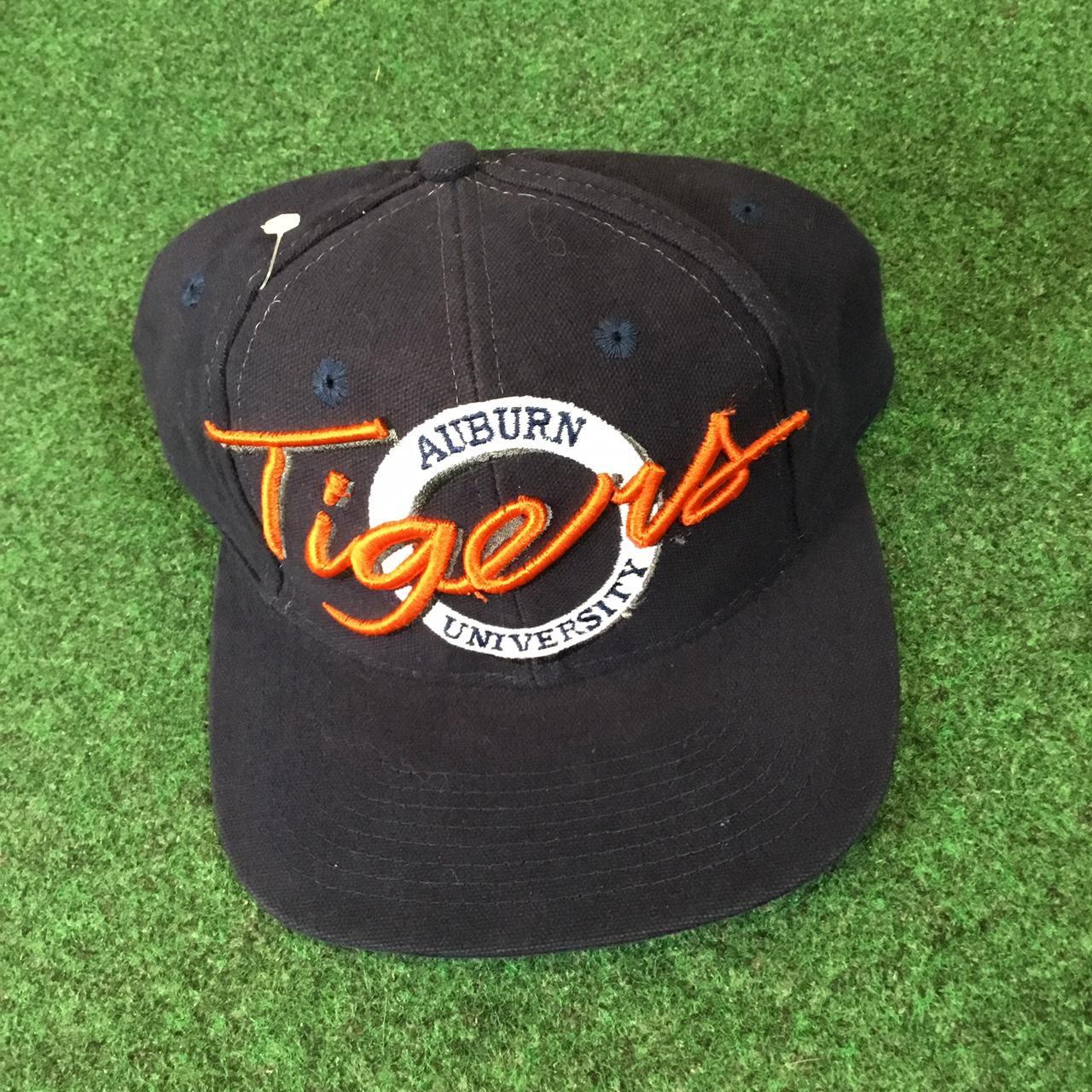Vintage Auburn University Tigers script Snapback hat... - Depop