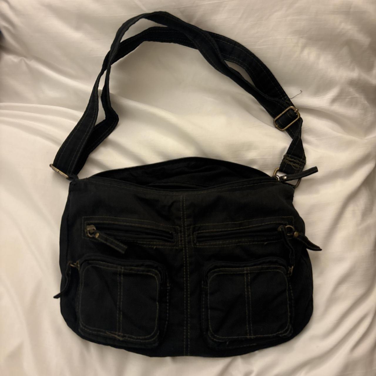 Black mossimo supply co bag with stitchwork. Cargo... - Depop