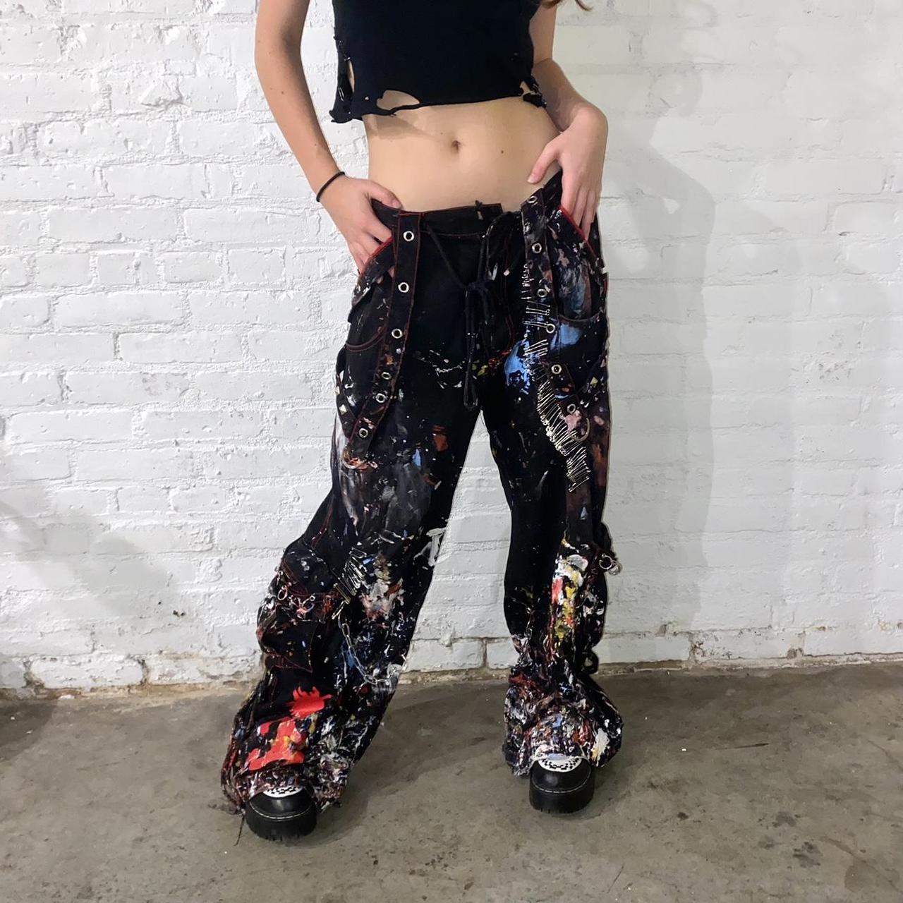 CUSTOM TRIPP NYC ICP PANTS - Splatter painted... - Depop