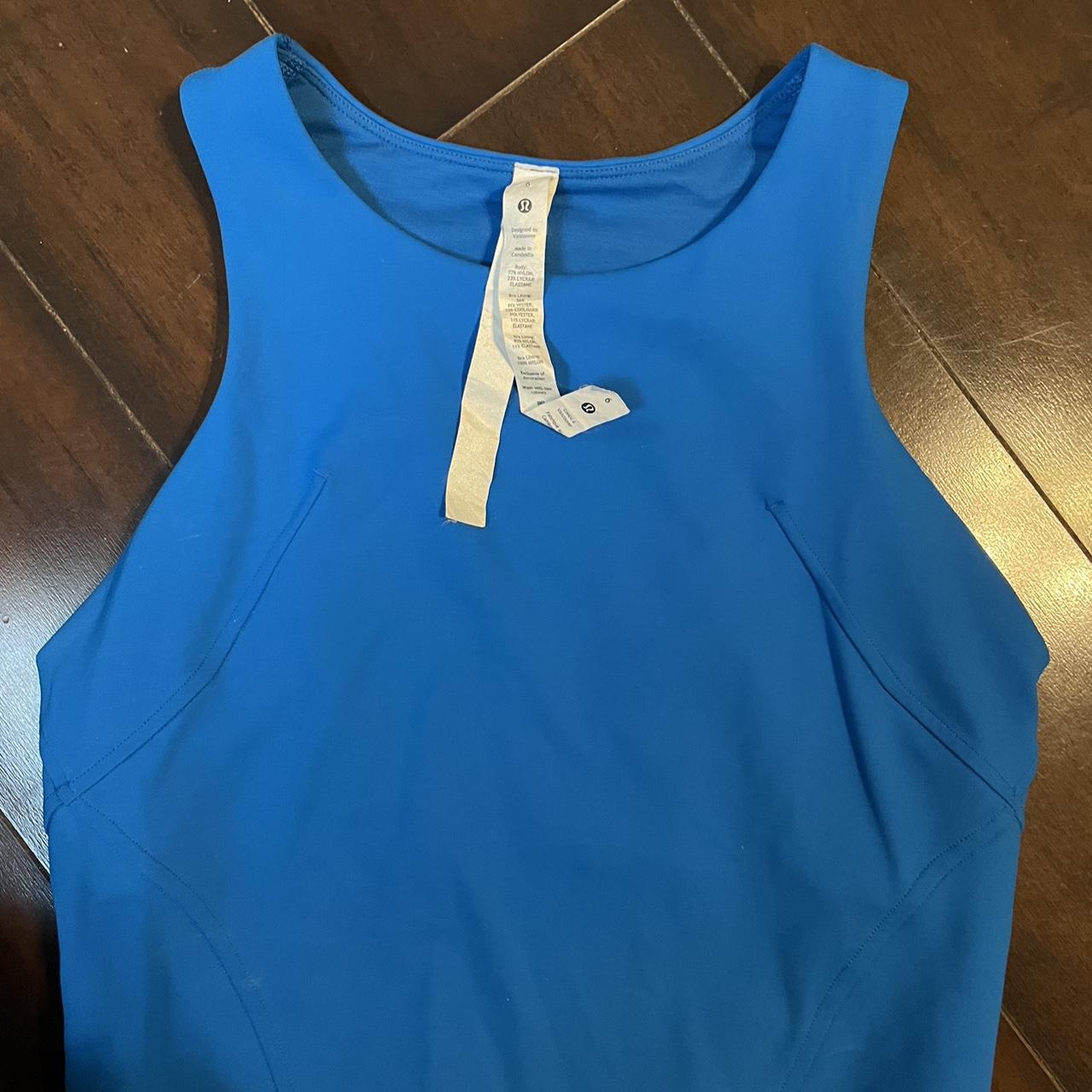 Poolside blue lululemon top Size 6 8/10 condition... - Depop