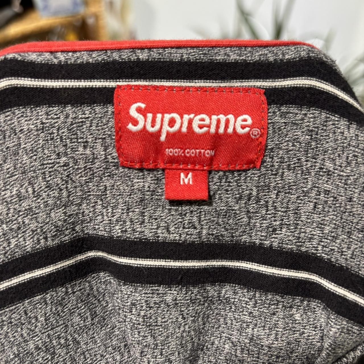 Supreme SS15 Classic Logo Striped Longsleeve - Depop