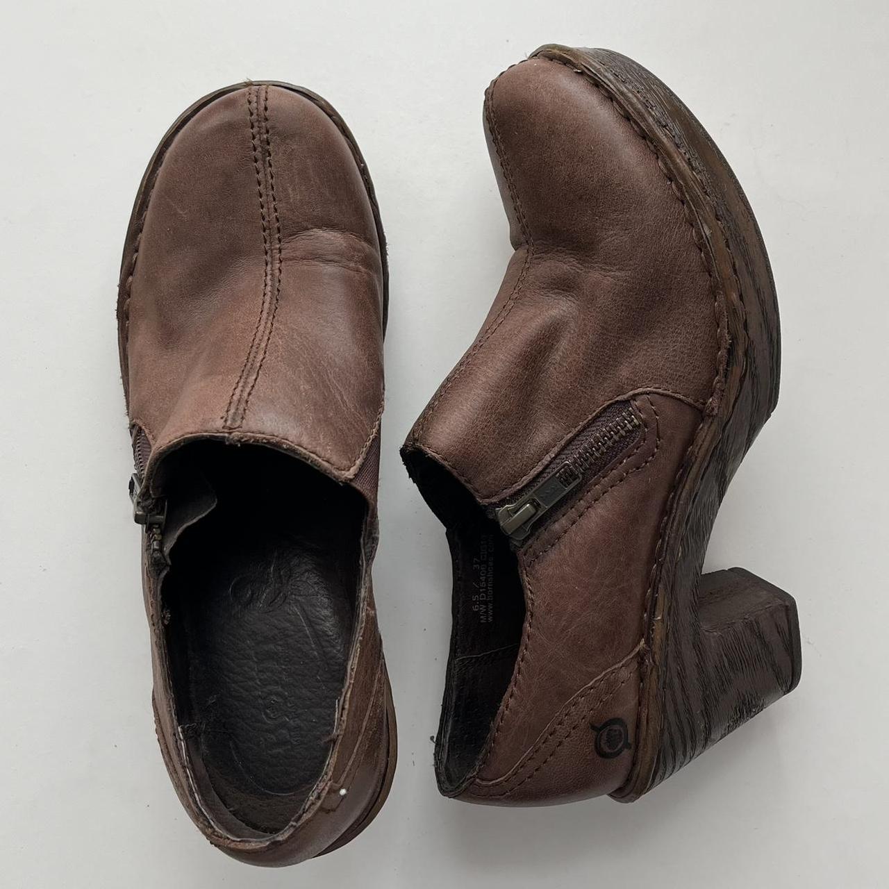 Born leather clogs #clogs #zipper #adorable... - Depop
