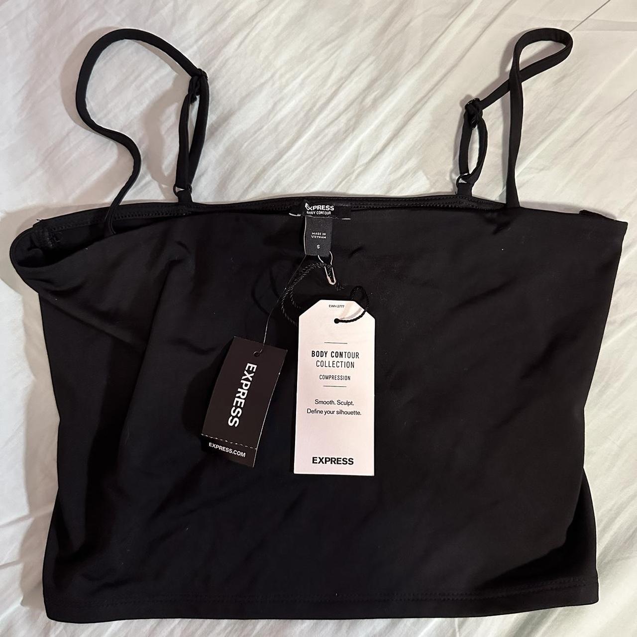 Express Body Contour Collection Tank Black, Size... - Depop