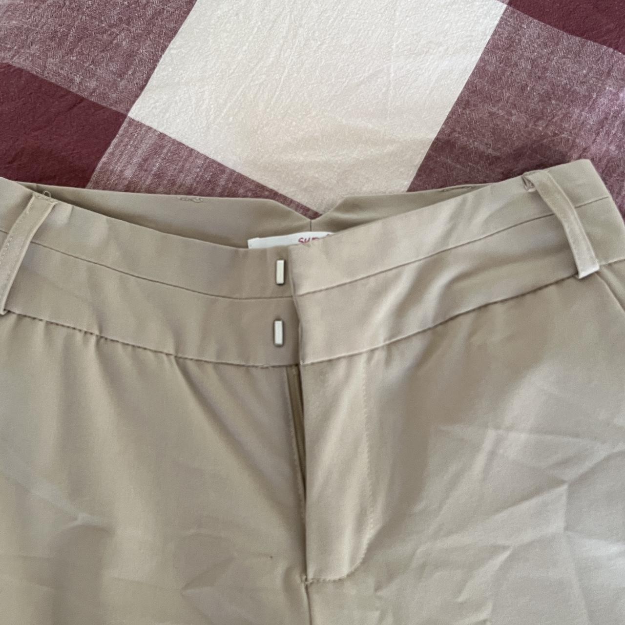 Supre tan/beige pants Mid rise, wide leg Size 6 - Depop