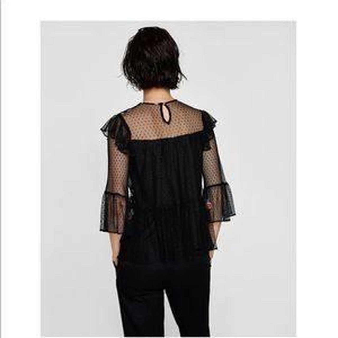 ZARA BLOUSE the prettiest Zara blouse with... - Depop