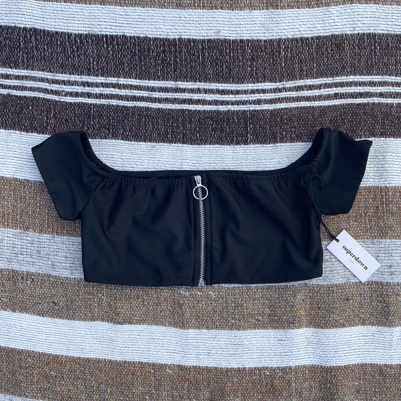 superdown o-ring black mini bikini top super cute!... - Depop