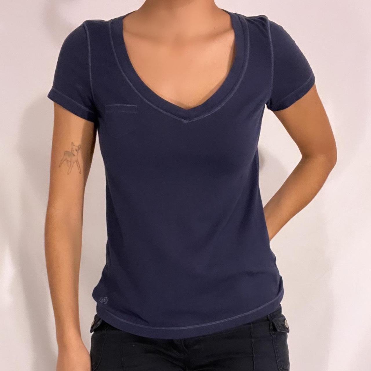 aeropostale navy blue v neck suuuper comfy tank 🌟... - Depop