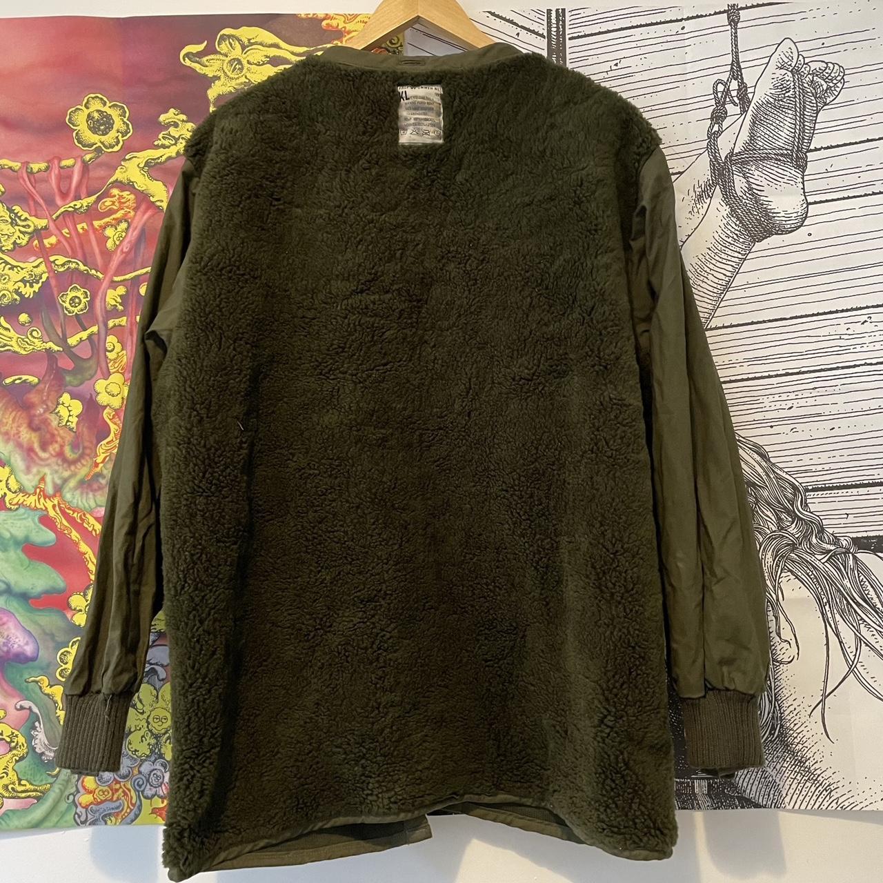 Military Surplus Dutch fleece liner/cardigan Very... - Depop
