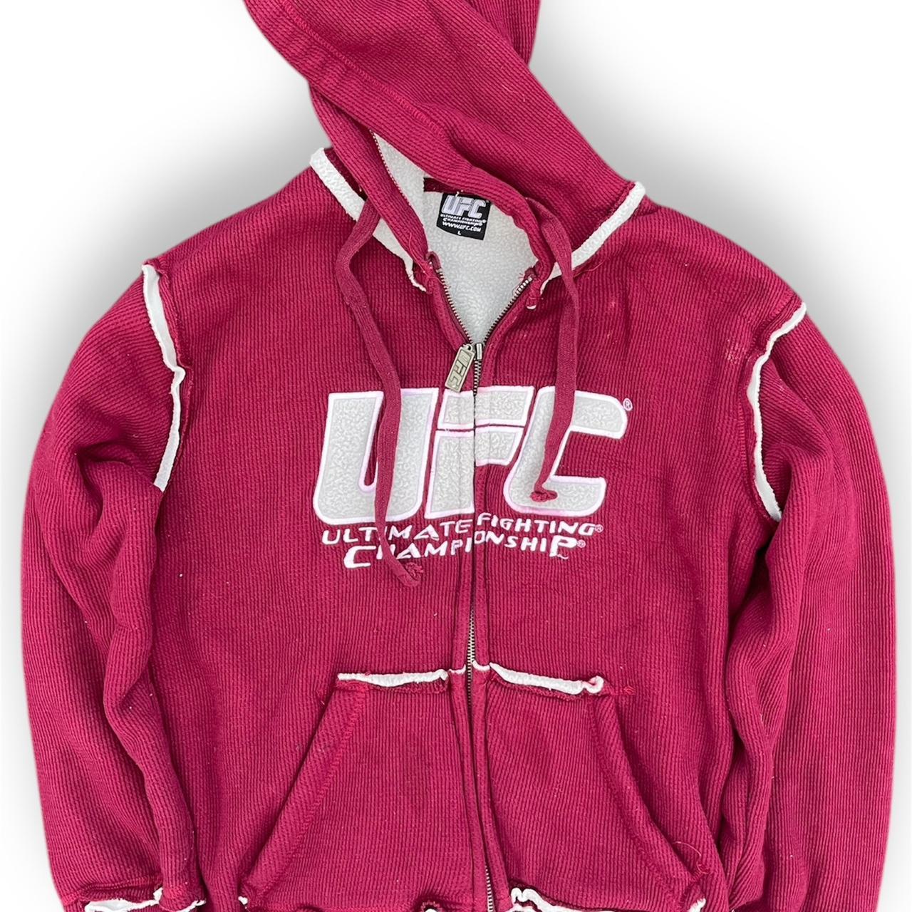 ufc wool inside girls sweater pink font on the front - Depop