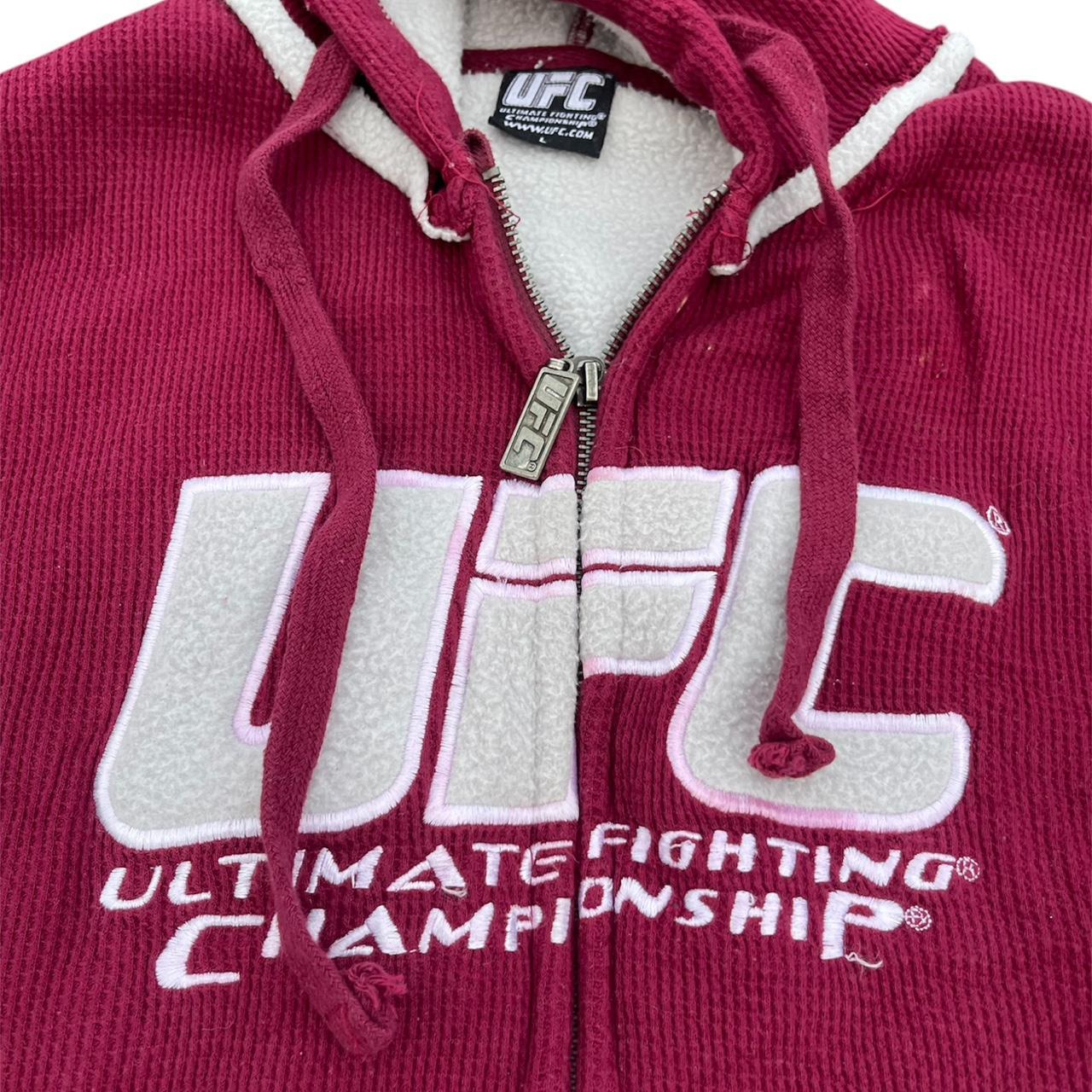 ufc wool inside girls sweater pink font on the front - Depop