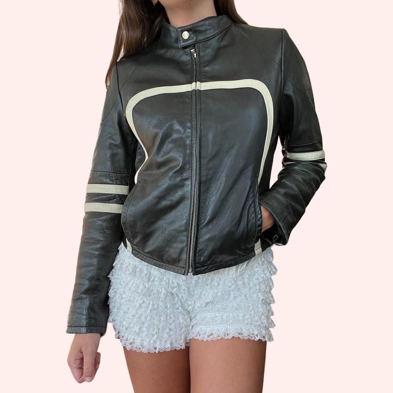 💗 Vintage Black Racing Jacket 💗 Super cool vintage... - Depop