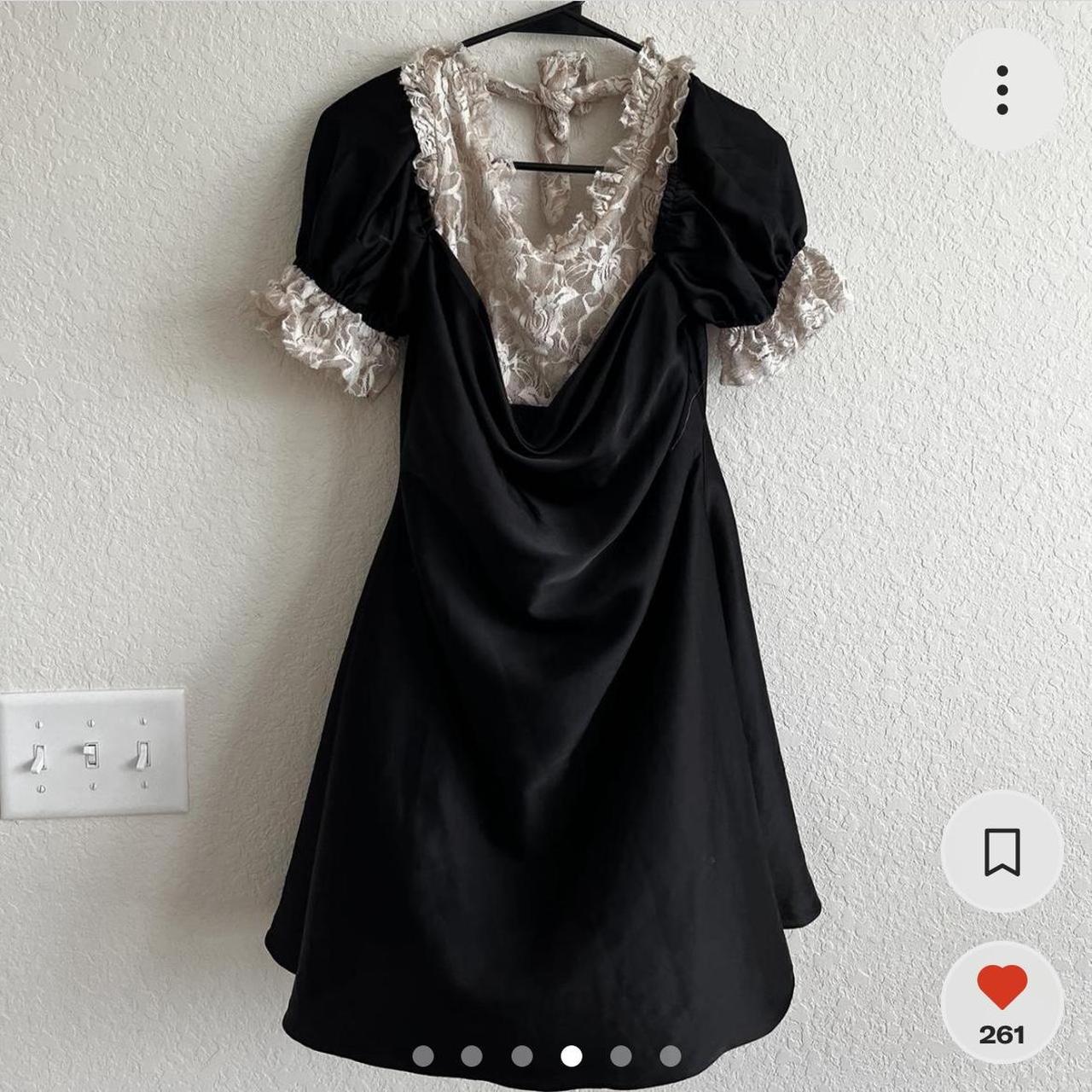 Repop! DollsKill goth dress with lace details. Size... - Depop