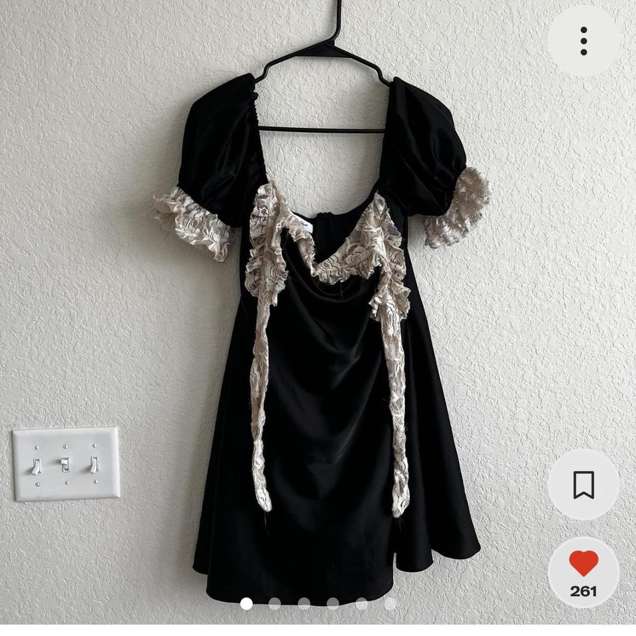 Repop! DollsKill goth dress with lace details. Size... - Depop