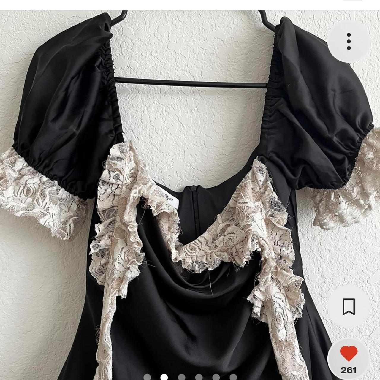 Repop! DollsKill goth dress with lace details. Size... - Depop