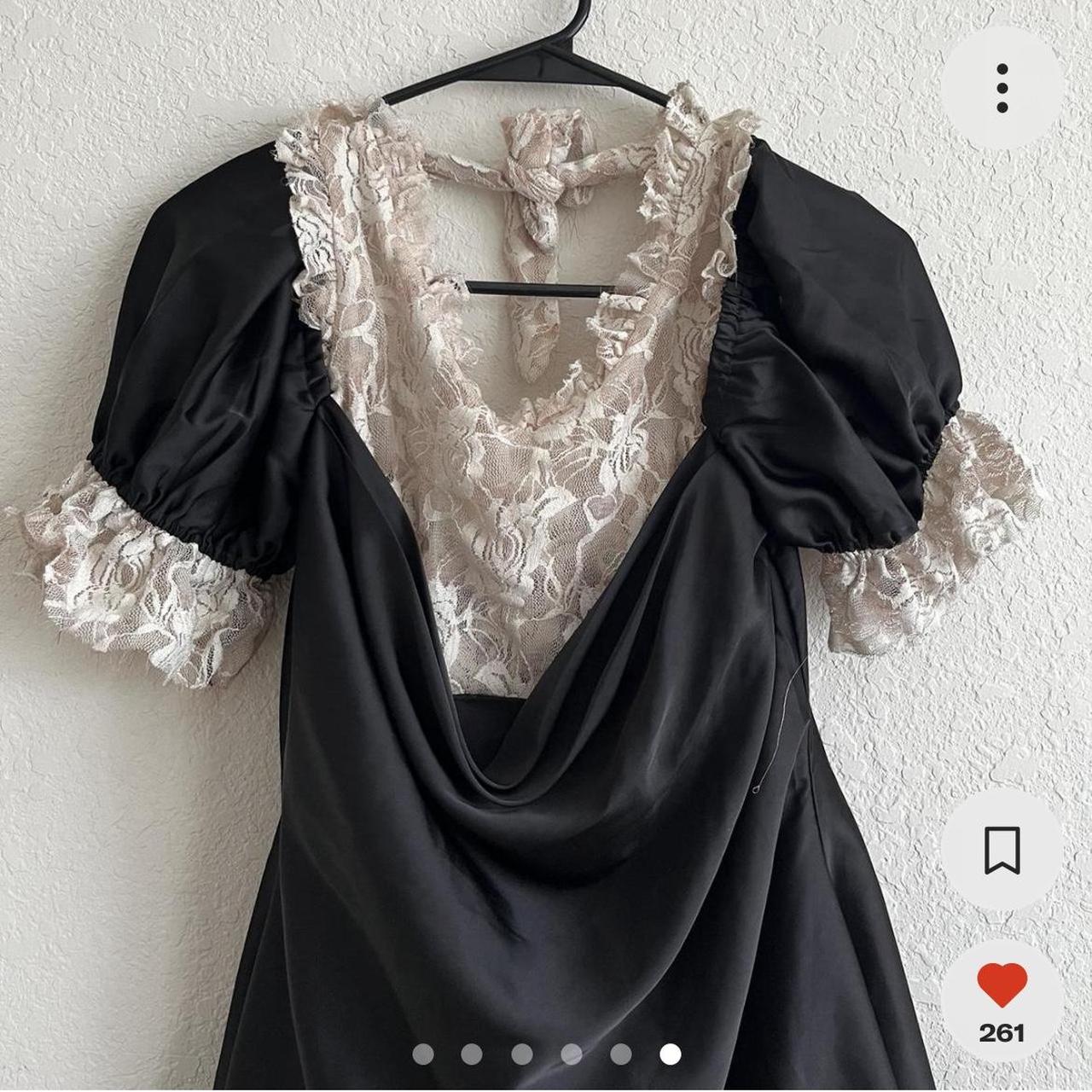 Repop! DollsKill goth dress with lace details. Size... - Depop