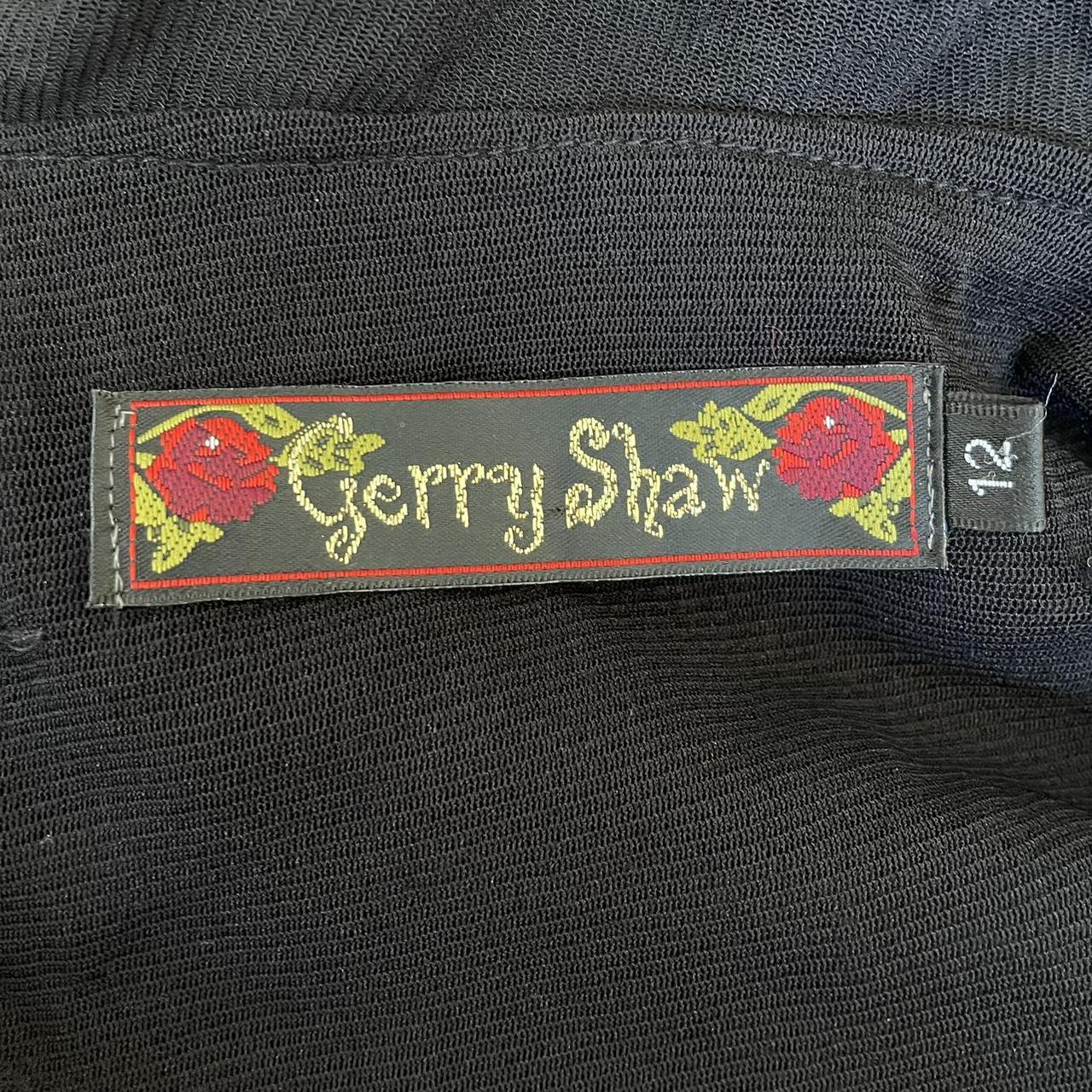 Gorgeous 1990s ‘Gerry Shaw’ black stretchy mesh... - Depop