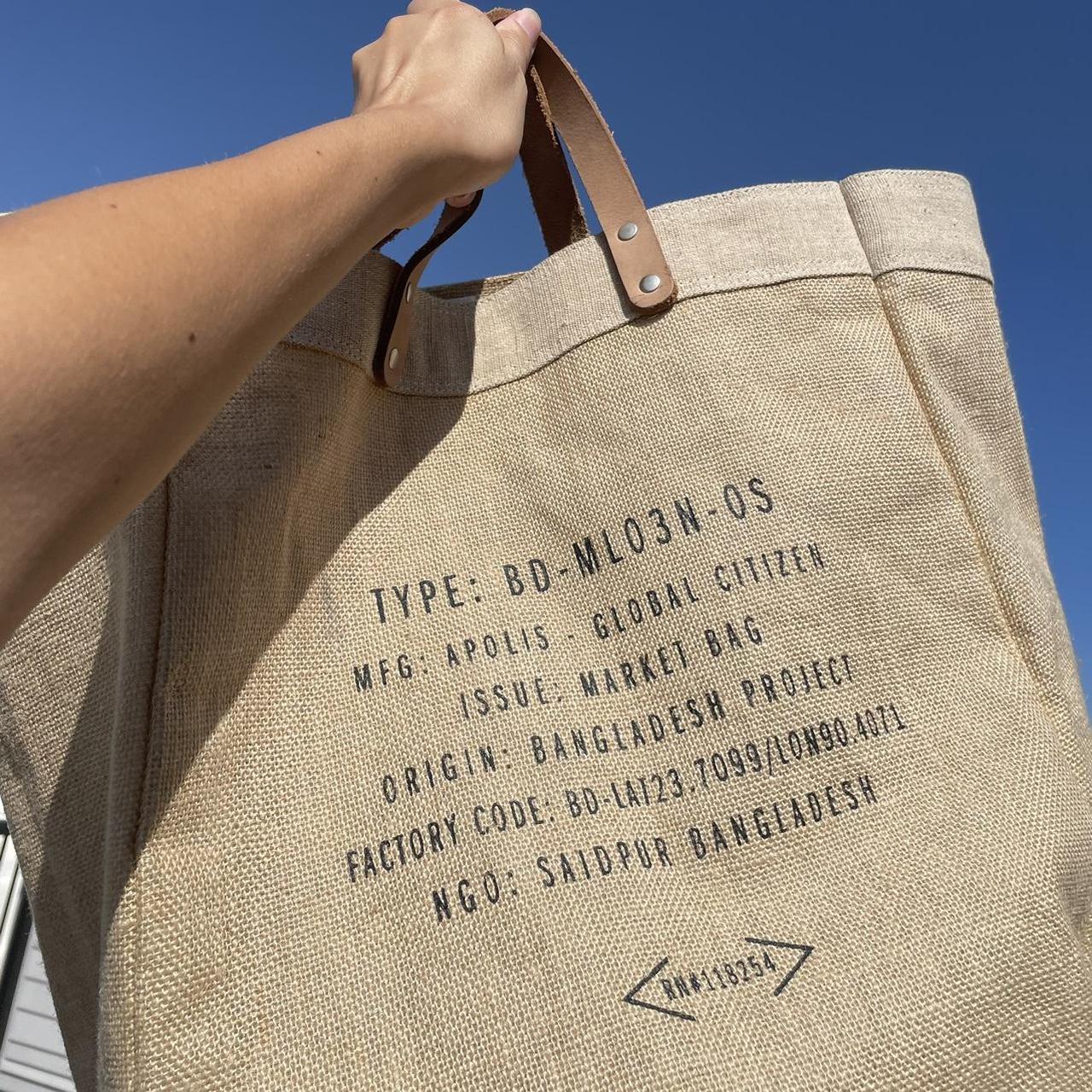 Apolis Global Citizen Burlap Tote. Bangladesh... - Depop