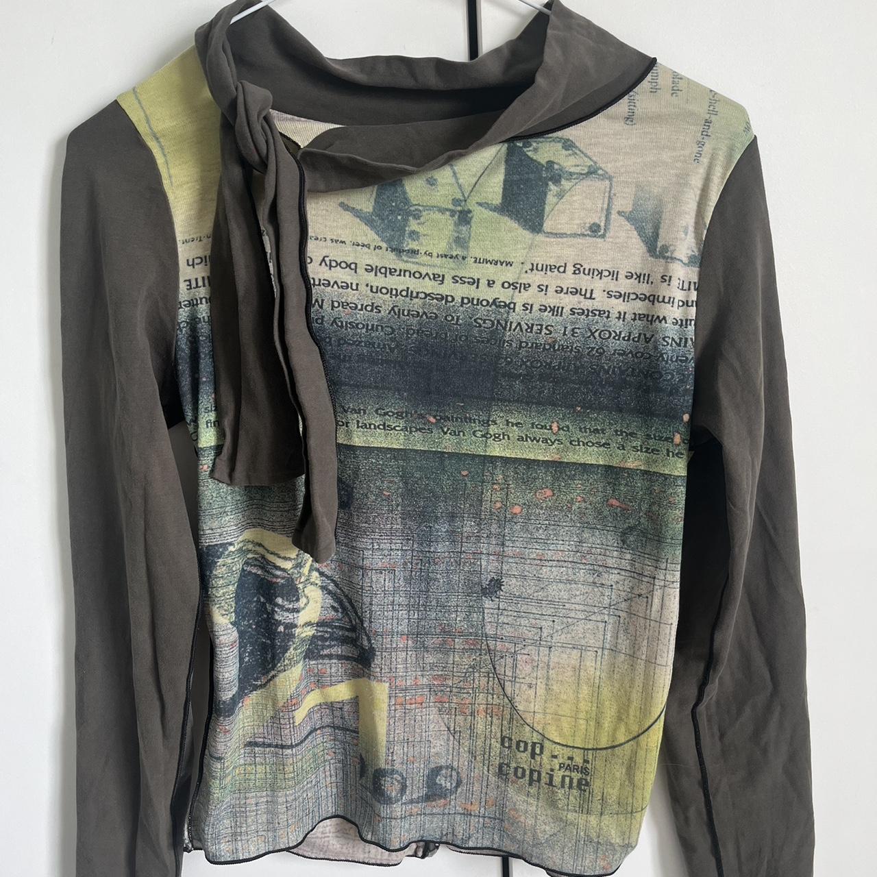 Cop copine paris long sleeve shirt. Khaki/green vibe... - Depop