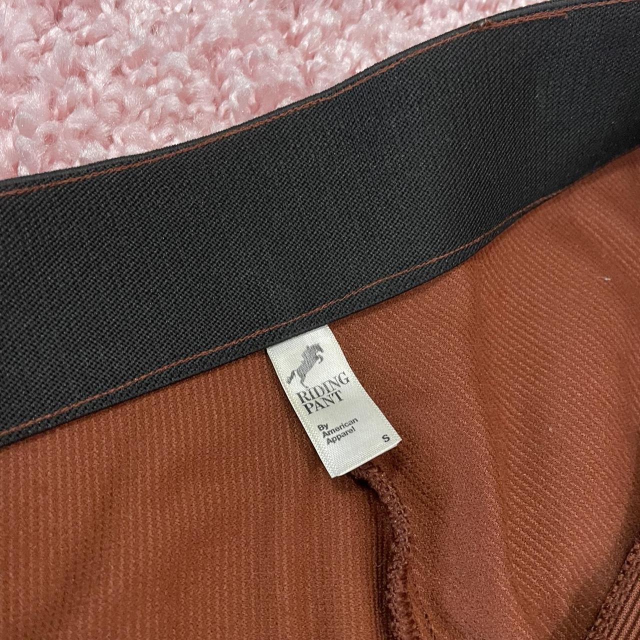 American apparel rust burgundy riding pants marked... - Depop