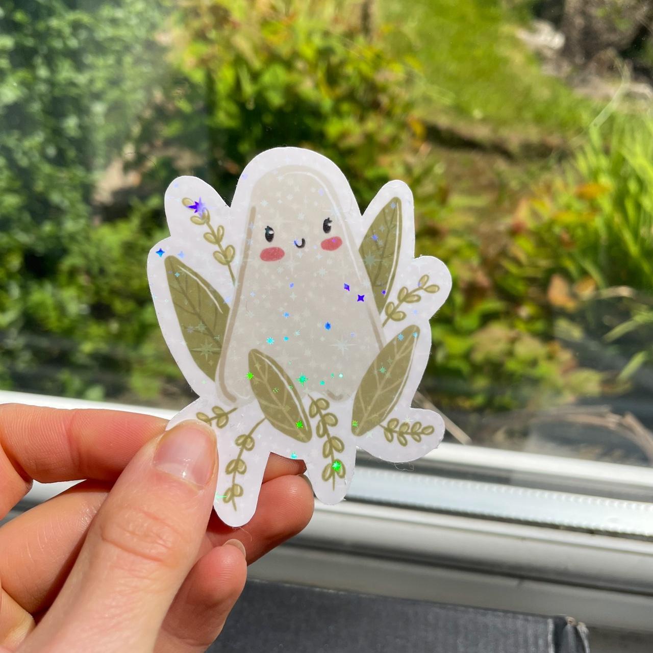 Happy Ghost Sticker 🌿 hand-drawn sticker ... - Depop