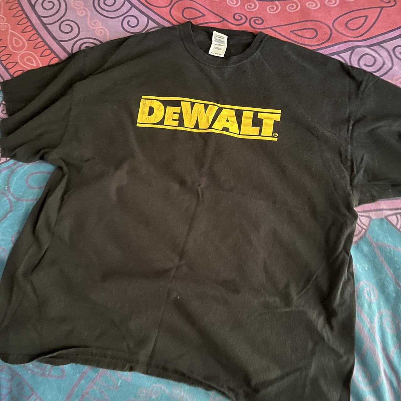 Sick DeWalt tools black and yellow graphic T shirt... - Depop